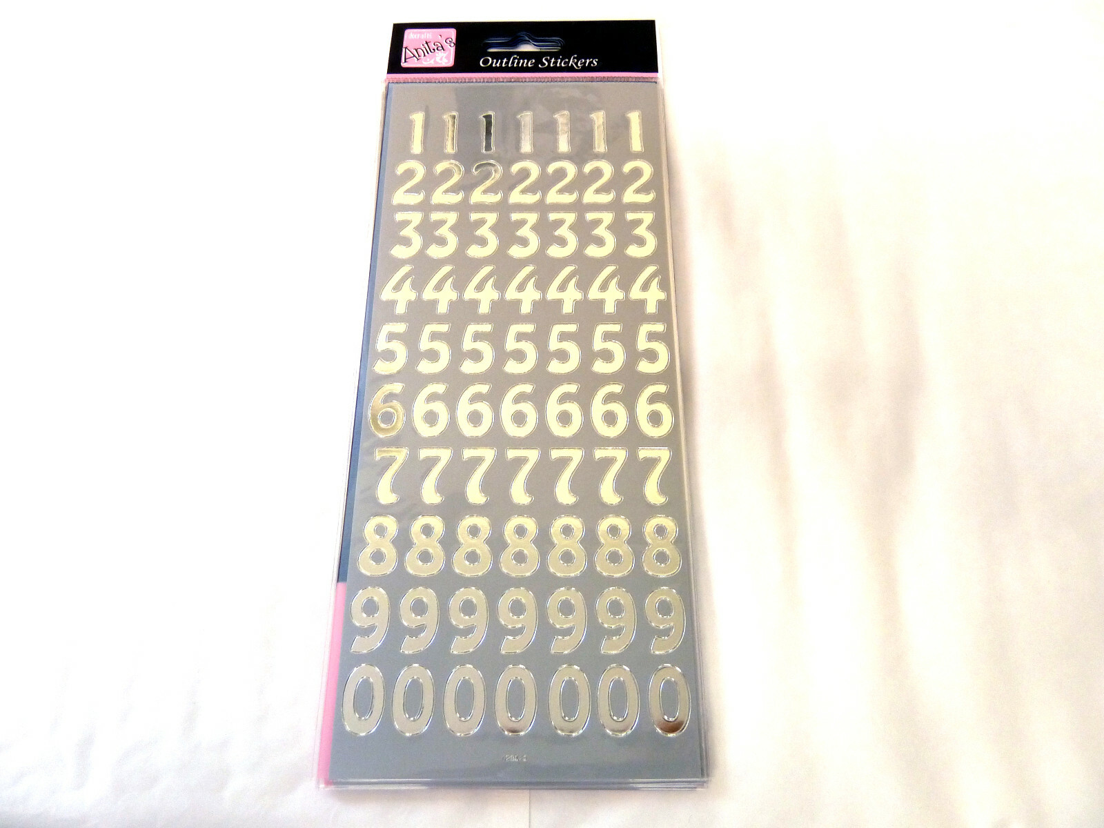 Small Shiny Silver Sticky Adhesive Numbers 0-9, Labels Stickers for ...