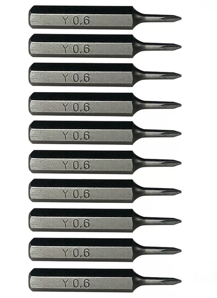 Screwdriver Micro Bits 10pc 5/32" Hex 4mm Shank Y0.6/Y000 for Fanttik ...
