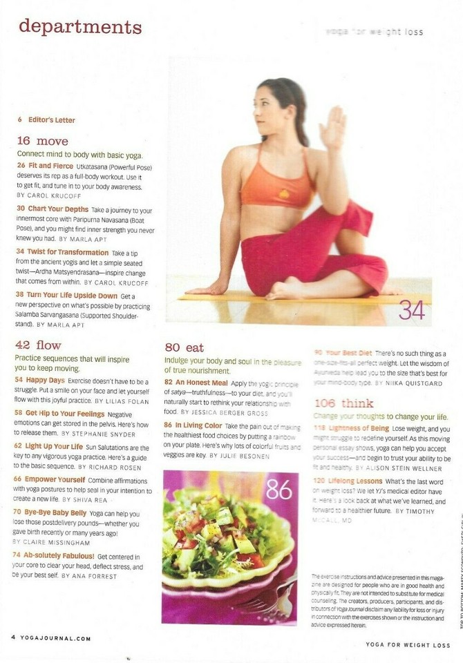 Yoga For Weight Loss Magazine Practice Lasting Changes Recipes ...