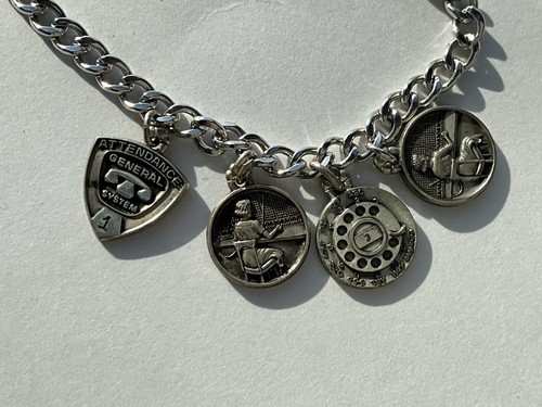 Vintage Sterling Silver General System Telephone Charm Bracelet | eBay