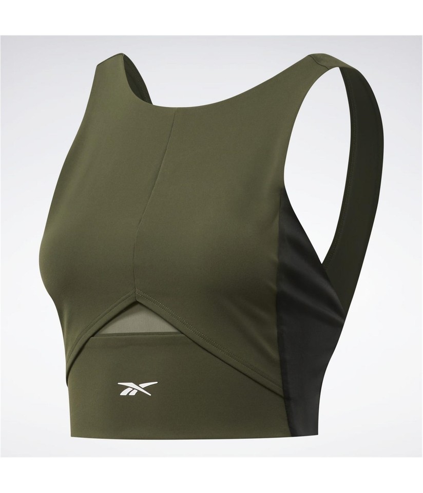 Reebok Womens Colorblock Crop Tank Top, Green, Small | eBay