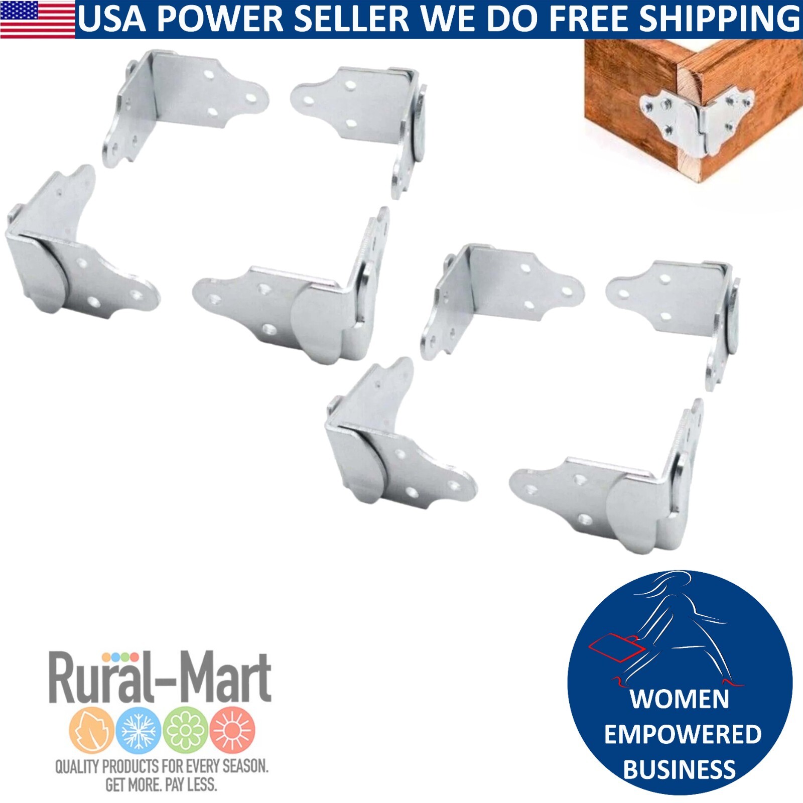 16PC Utility Trailer Stake Body Gate Brackets & Wood Sides Latch Rack ...