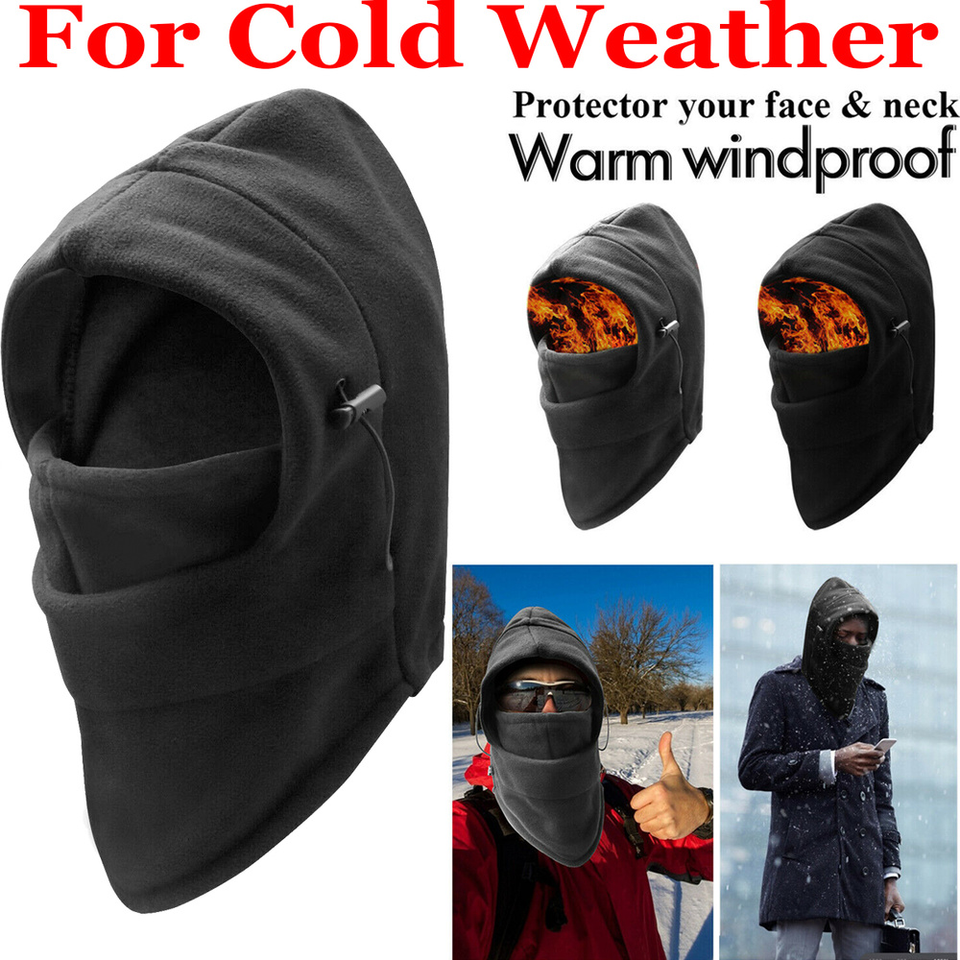 Winter Windproof Balaclava Warm Fleece Hat Ski Full Face Mask for Cold ...