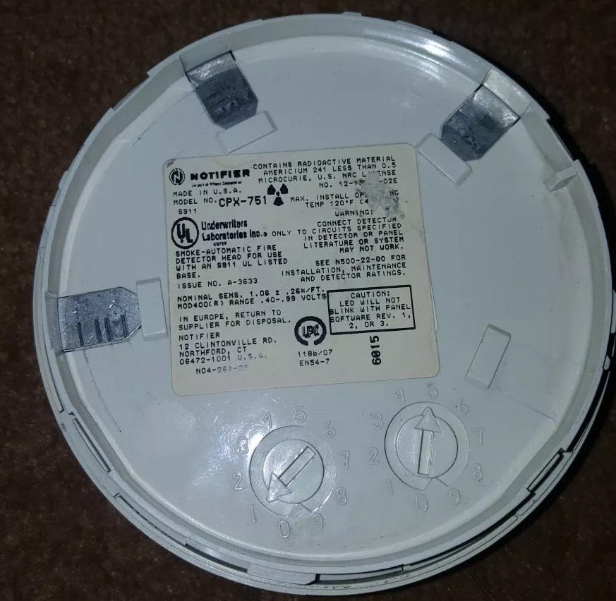 Notifier CPX-751 SMOKE DETECTOR FIRE ALARM | eBay