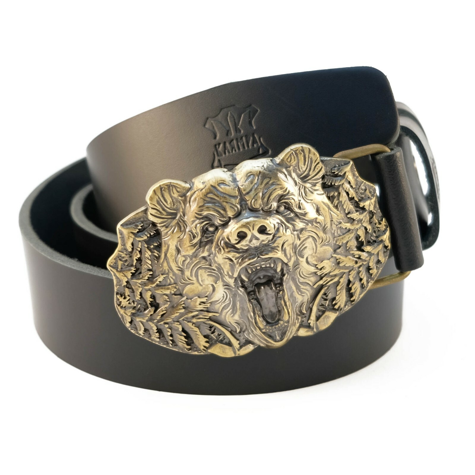 Belt buckle "Bear", Solid brass buckle, Animal belt buckle, Brown bear ...