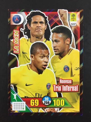 Kylian Mbappe Rookie Card Panini XL Adrenalyn 2017 2018 (17-18) #517 La ...