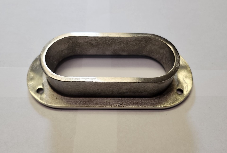 Stainless Steel Hawse Pipe Rectangle with rounded corners 2 1/2" X 5 1/ ...