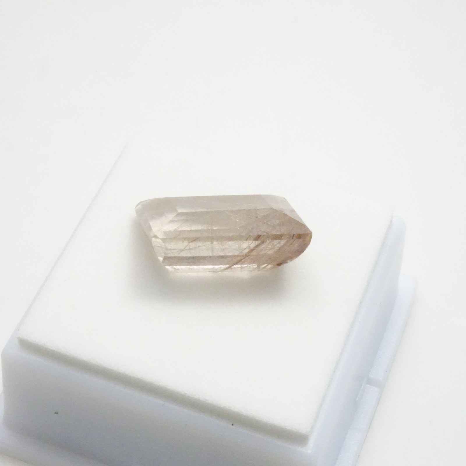 12.18ct Rutilated Quartz - Pink Rutile - 12x16mm - Rhomboid Rectangle ...