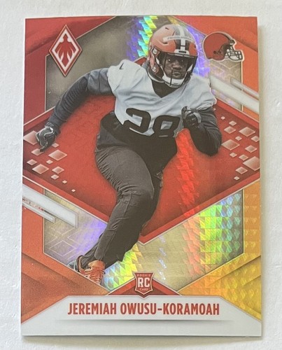 2021 Panini Phoenix Jeremiah Owusu-Koramoah Rookie Fire Burst Card RC ...
