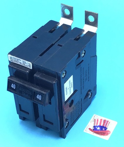 New Circuit Breaker Cutler Hammer BAB2040 BA240 40 Amp Bolt On Quicklag ...