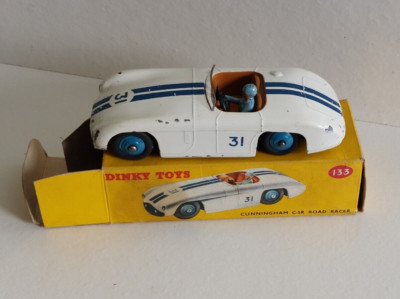 Dinky No 133 Cunningham Race Car With Original Box