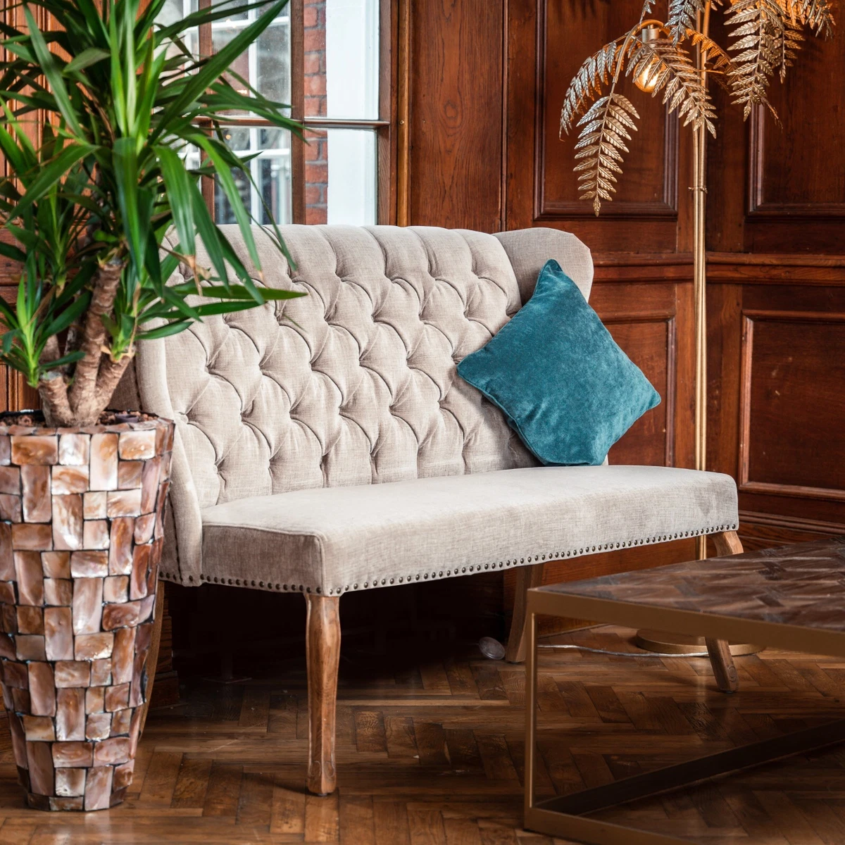 Upholstered Dining Bench Sofa | Baci Living Room