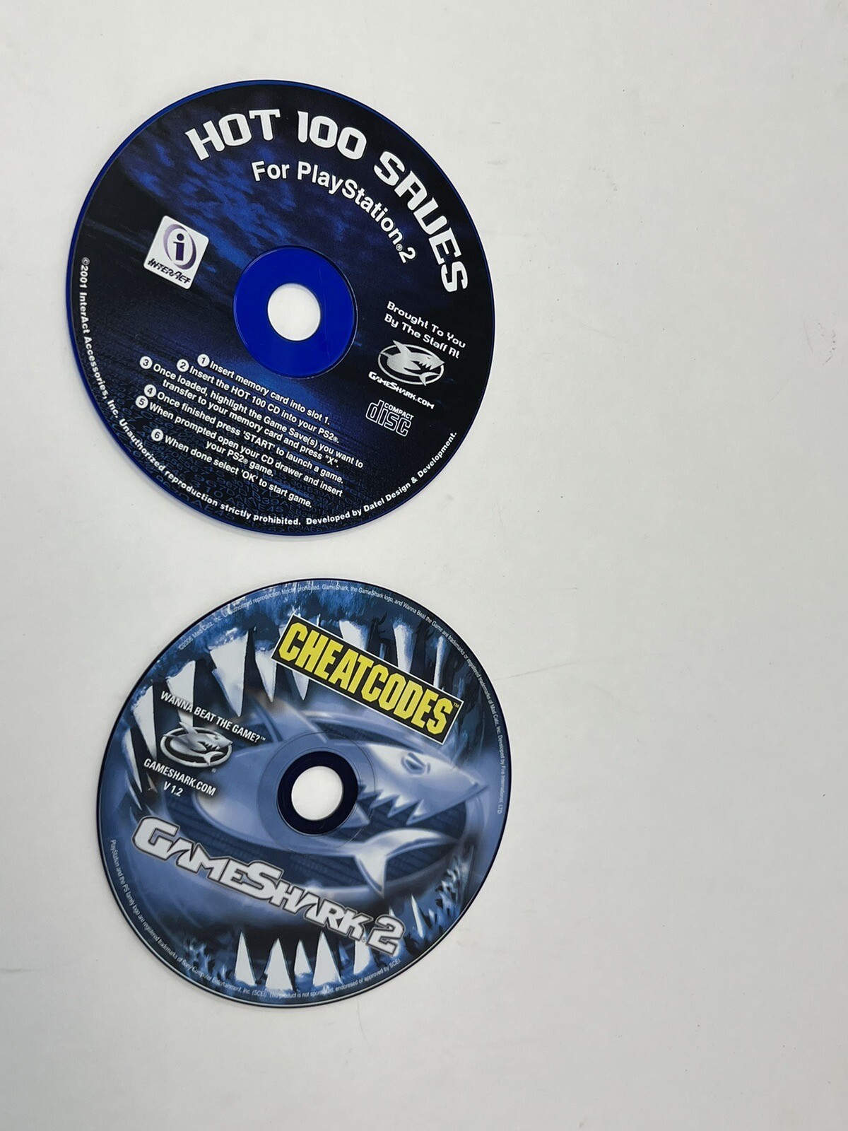 GameShark 2 for PS2 Playstation 2 V V1.2 Cheat Codes + Hot 100 Saves ...