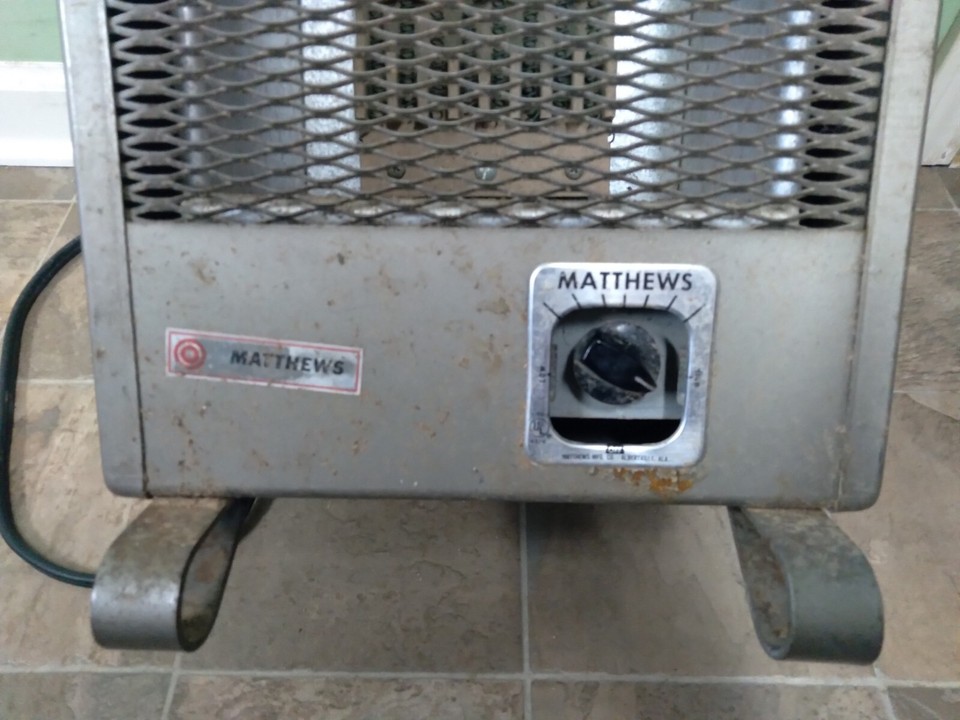 Vintage Matthews Radiant Heater - 1500 Watts - Sturdy Metal ...