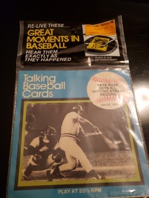 1979 CMC Talking Baseball Card #4 Pete Rose Hitting Streak 33 1/3 RPM ...