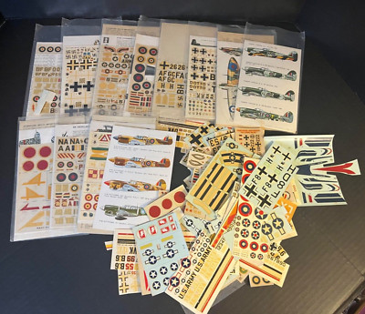 MODEL AIRPLANE FINISHING DECALS WITH PLACEMENT GUIDES LARGE LOT | eBay