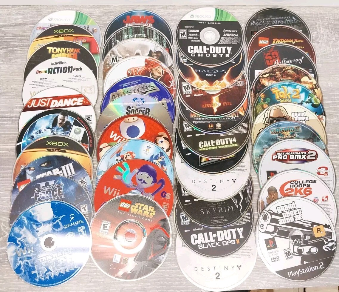 Scratched Disc Video Game Lot of 40 Xbox Wii PS2 PS3 For Repair | eBay