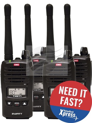 GME 2 Watt 80 Channel Compact Hand Held Uhf Cb Radio Quad Pack Gme ...