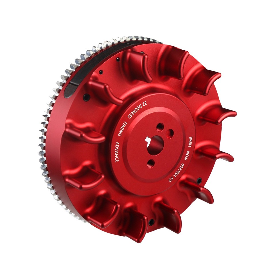 Red Electric Start Billet Flywheel For Honda GX 200/160 196cc Clone ...