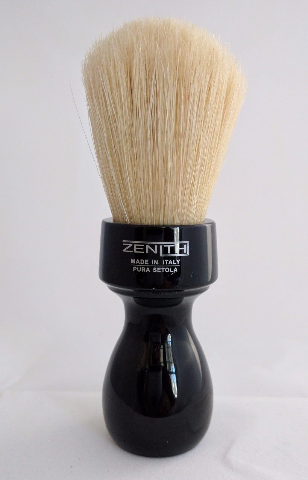 Retro Black Resin Boar Shave Brush by Zenith 27 x 57 mm Knot. Made in ...