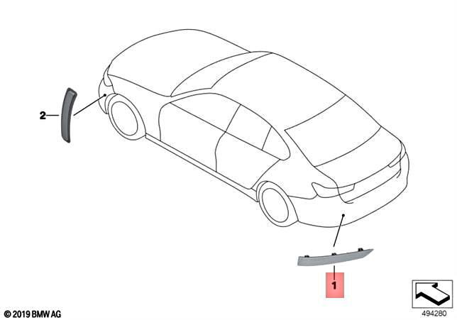 Genuine BMW M3 G21 316d 318d 318i 320d Rear Reflector Rear Left ...