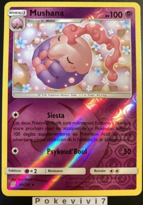 Carte Pokemon MUSHANA 89/236 REVERSE Soleil et Lune 11 SL11 FR NEUF | eBay