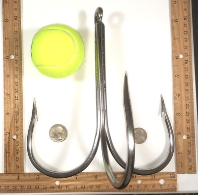 1 20/0 Stainless Treble Hook Bridge pier gaff Gators Very big Xtra ...