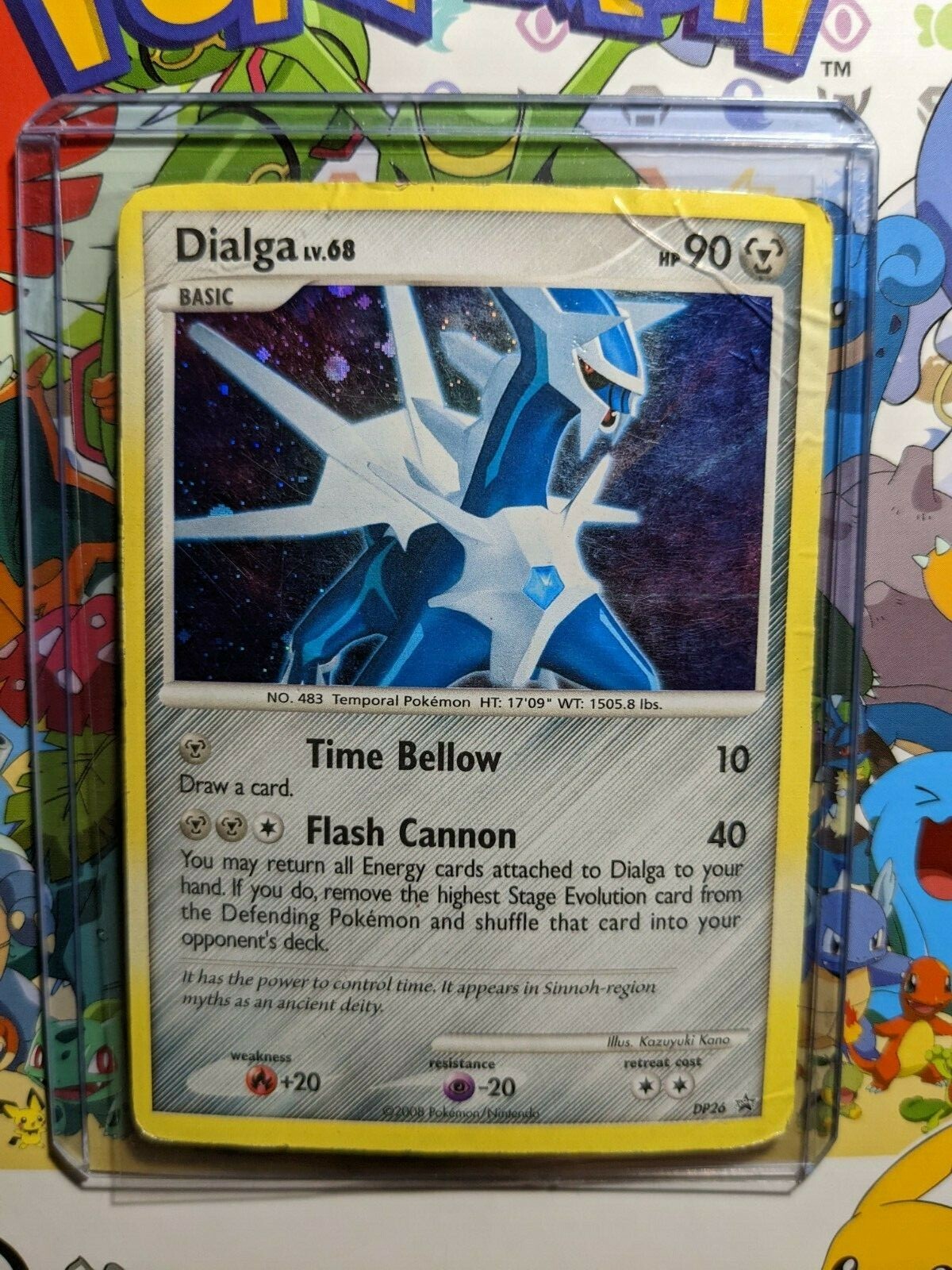 Dialga DP26 - Black Star Promo - Holo Rare Used Damaged Creased Pokemon ...