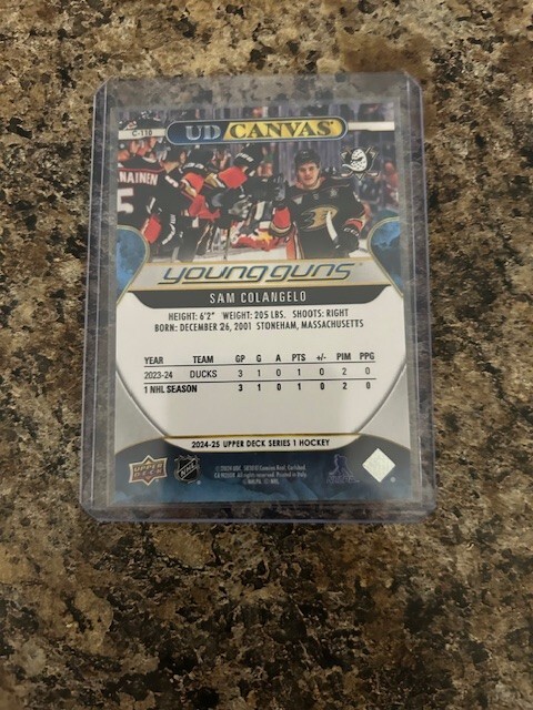 2024-25 Upper Deck Series 1 UD Canvas Young Guns Sam Colangelo #C-110 ...