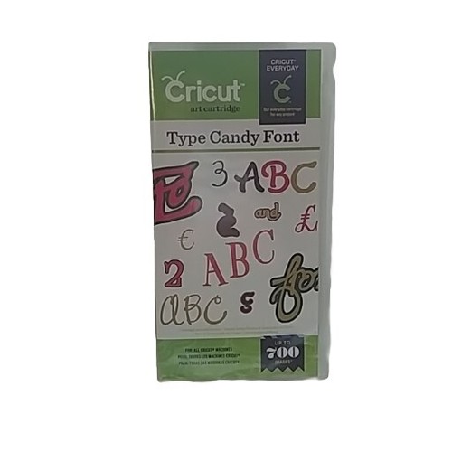 Cricut Cartridge Type Candy Font W/ Box Book Overlay Up To 700 Images ...