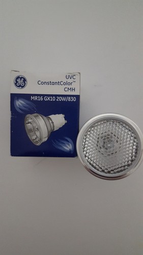 GE CONSTANTCOLOR CMH 20/MR16/UVC/830/GX10/FL Metal Halide Lamp Bulb ...