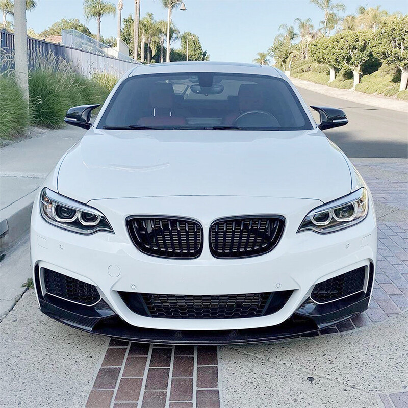 Fits BMW F22 F23 M225i M235i M-Sport 14-19 REAL CARBON Front Bumper Lip ...
