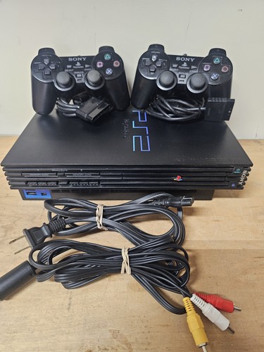 Sony PlayStation 2 Fat PS2 Black SCPH-30001 Console Complete With 2 Controllers | eBay