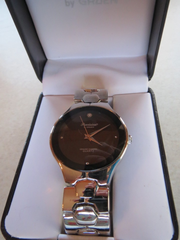 Gruen Precision Men's Watch SR626SW -Diamond Quartz/Stainless Steel ...