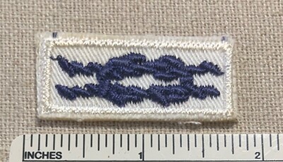 VTG SEA SCOUTS QUARTERMASTER Square Knot Award Badge PATCH Blue on ...