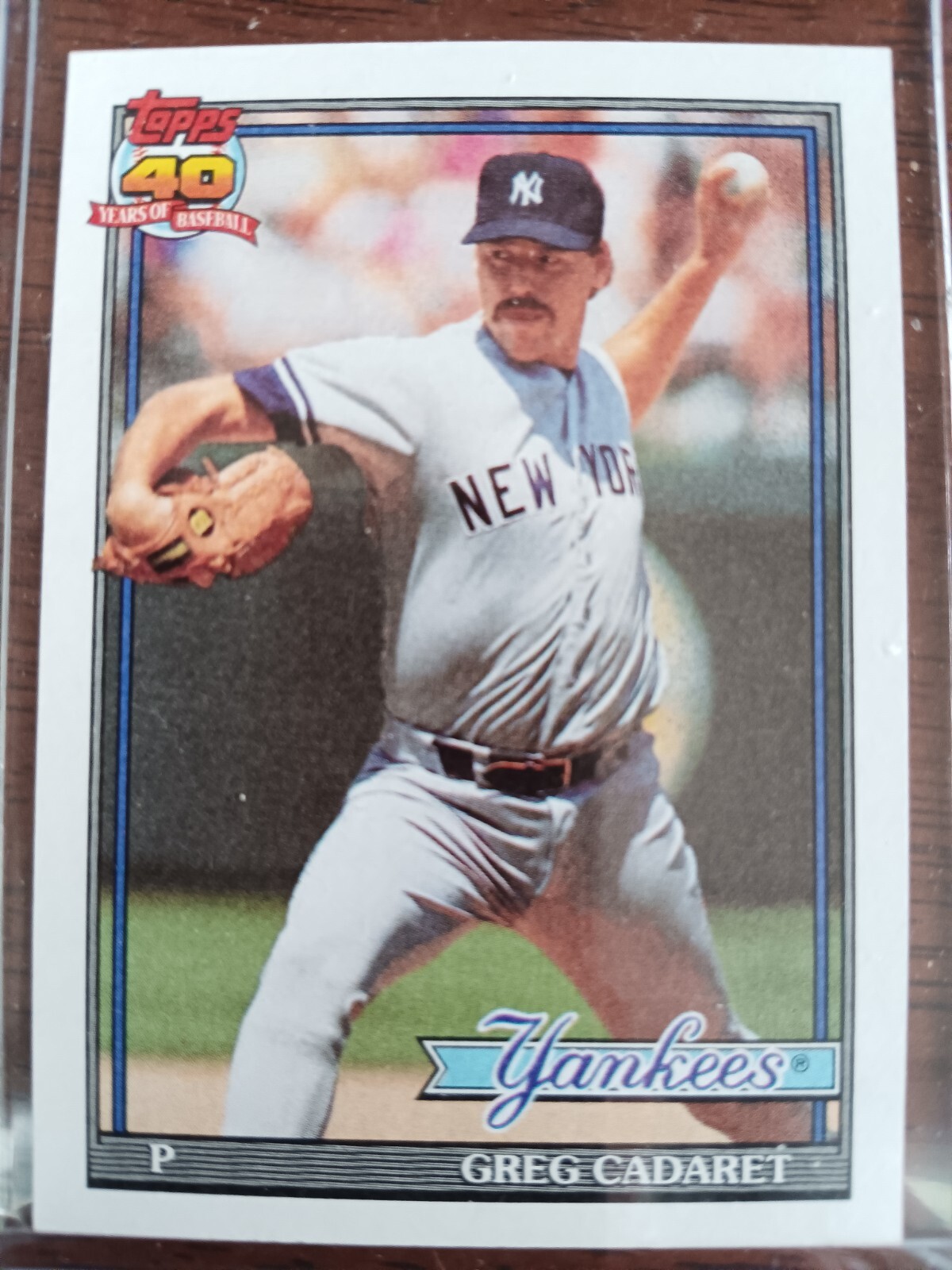 GREG CADARET YANKEES "40 YEARS" 1991 TOPPS BASEBALL CARD #187 | eBay