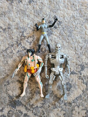 Vintage 1990s Action Figures Terminator, Dc Catwoman & Marvel Wolverine ...
