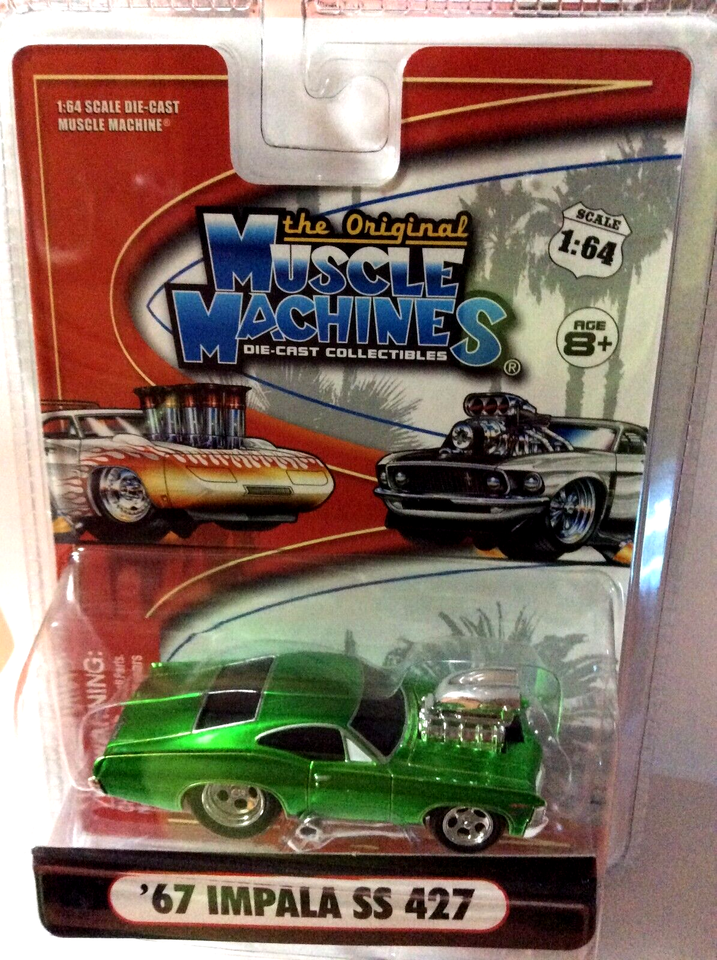 The Original Muscle Machines 1967 Chevy Impala SS 427 Blue 1:64 67 ...