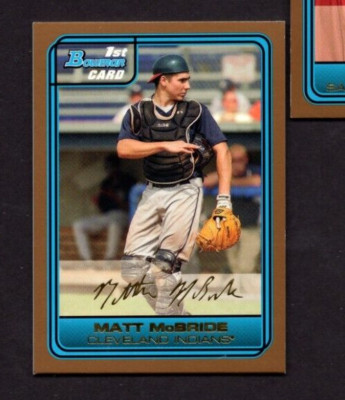 2006 Bowman Draft Picks Gold Card Matt McBride Cleveland Indians #DP52 | eBay