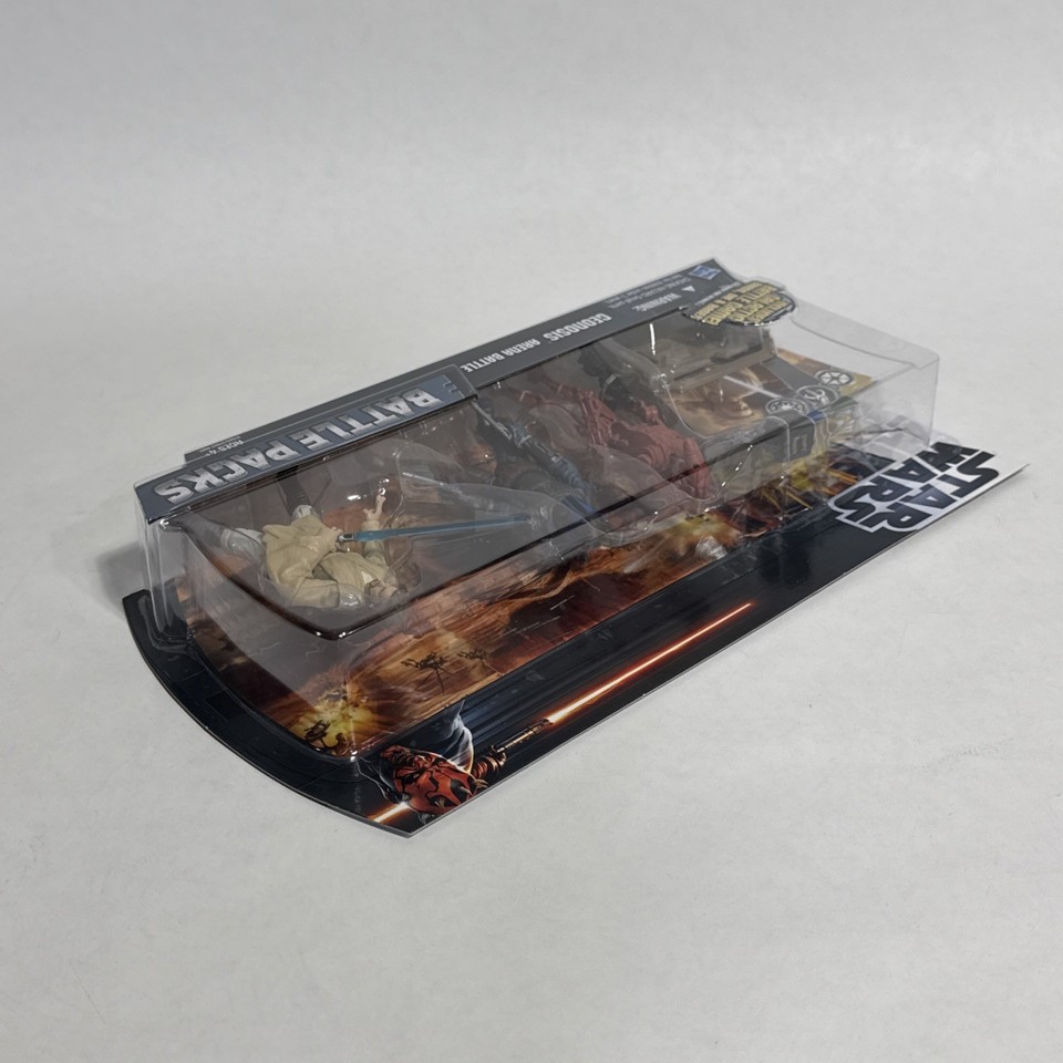 Star Wars BATTLE PACKS GEONOSIS ARENA BATTLE Jango Fett Obi-Wan Kenobi ...