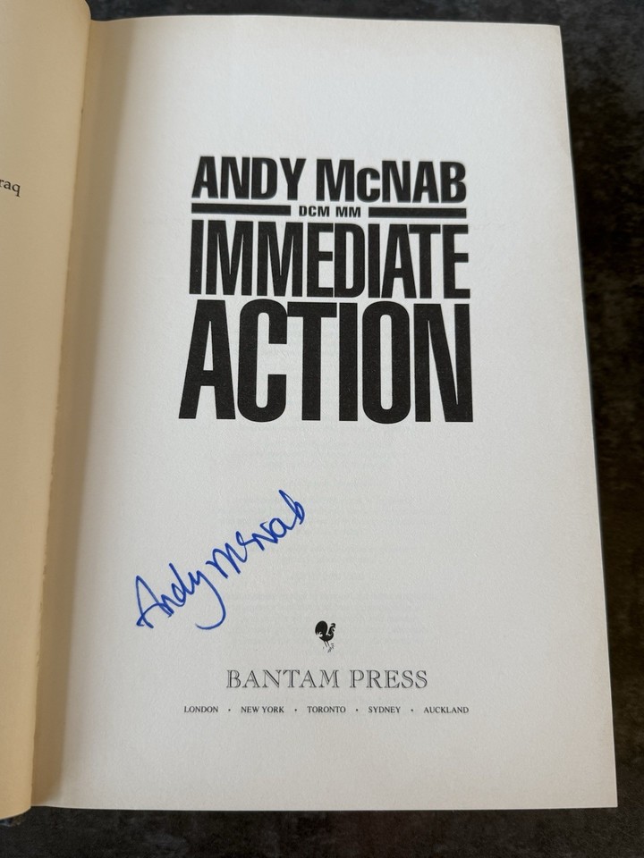 Andy McNab Immediate Action Hardback Signed | eBay UK