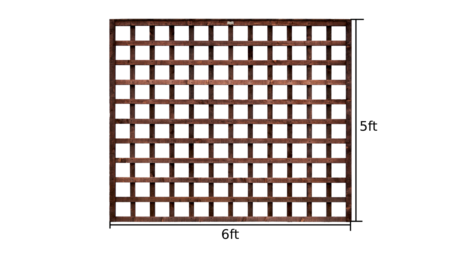 Flat Top 4" Gap Trellis Garden Fence Panel (Chestnut Brown) | eBay UK