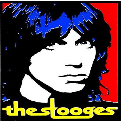 THE STOOGES rare sticker 4 x 4 inch vinyl screen printed / decal PUNK ...