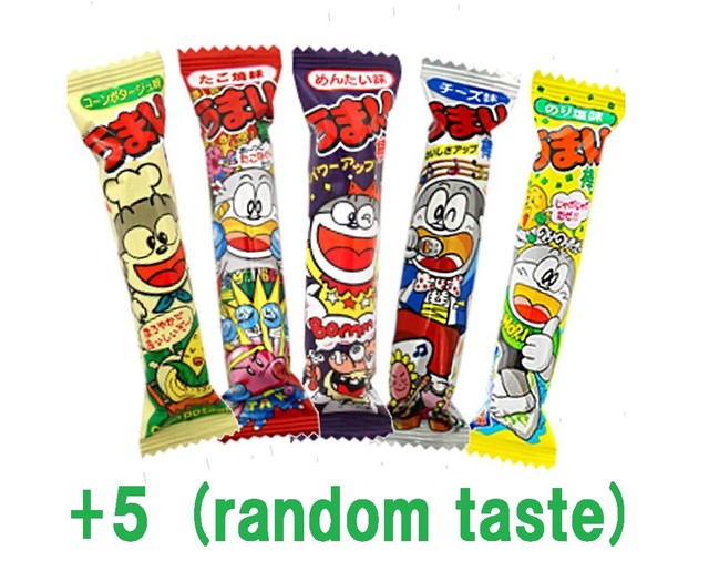 Yaokin Umaibo Delicious Stick Dagashi Snack Salami Taste 10pc IMPORT ...