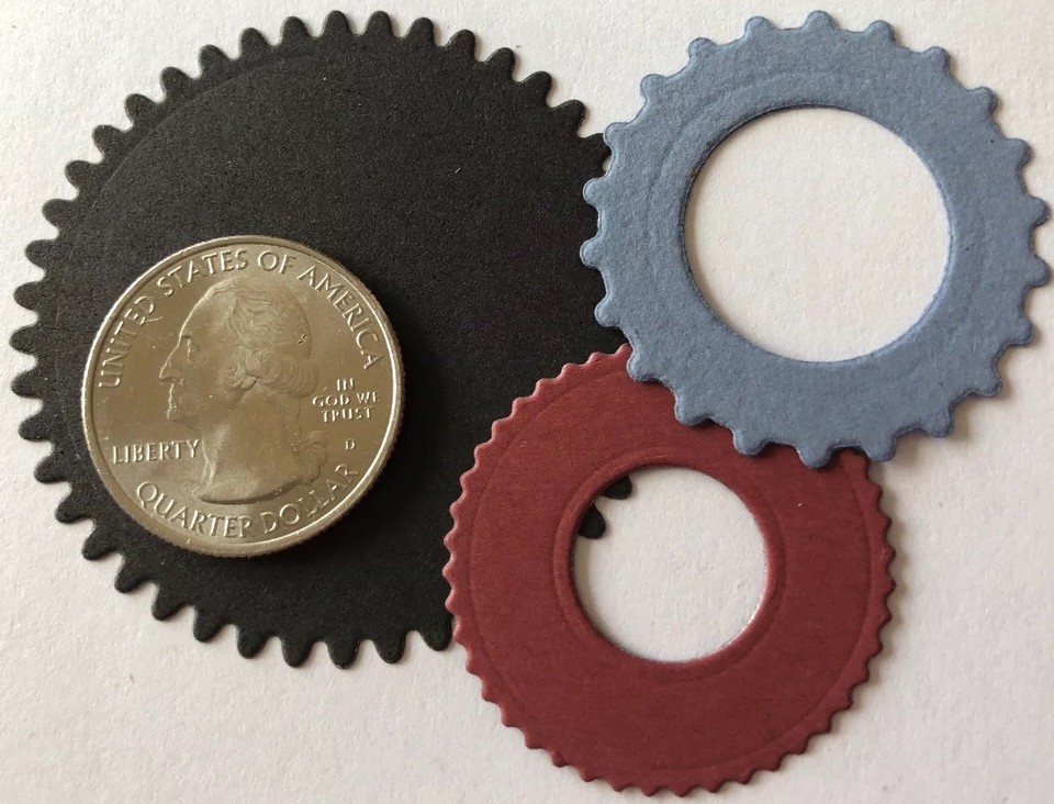 GEARS Die-Cuts(15pc)Steampunk •Cog•Metal•Sprocket•Earthtone•Machine ...