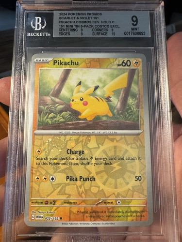 Pikachu - (Reverse Cosmos Holo) (Costco Exclusive) 025/165 ...