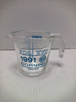 Pyrex Measure 2 Cup - Blue Letters - Open Handle~ 1991 Corning ~ U2 | eBay