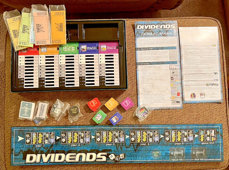 Fun Factory Board game Dividends - The Stock Market Game of Payouts ...