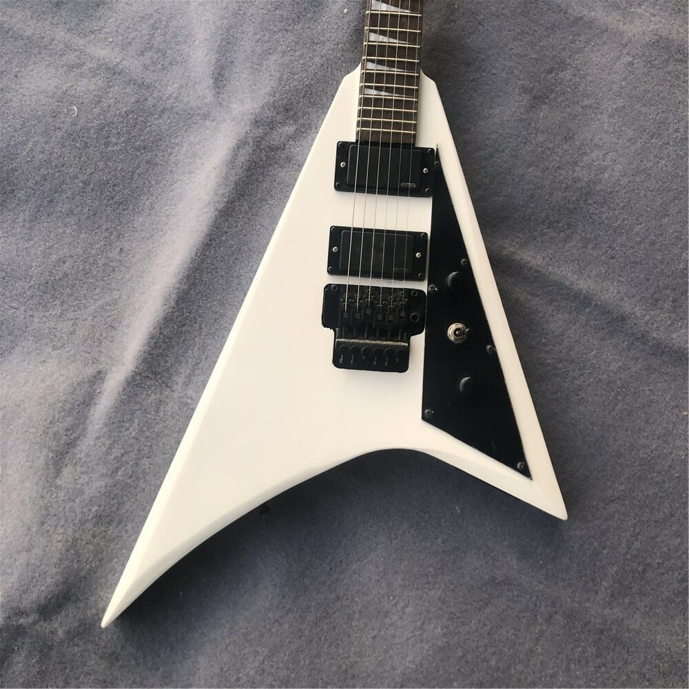 Triangle White Electric Guitar Black Hardware 2H Pickups Free Shipping ...