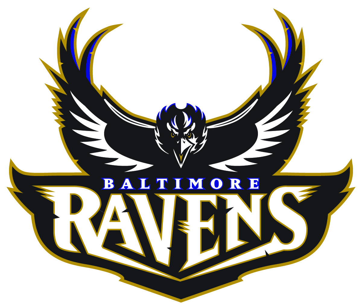 Baltimore Ravens Labels Baltimore Ravens NFL Decal Sticker D1 » A1
